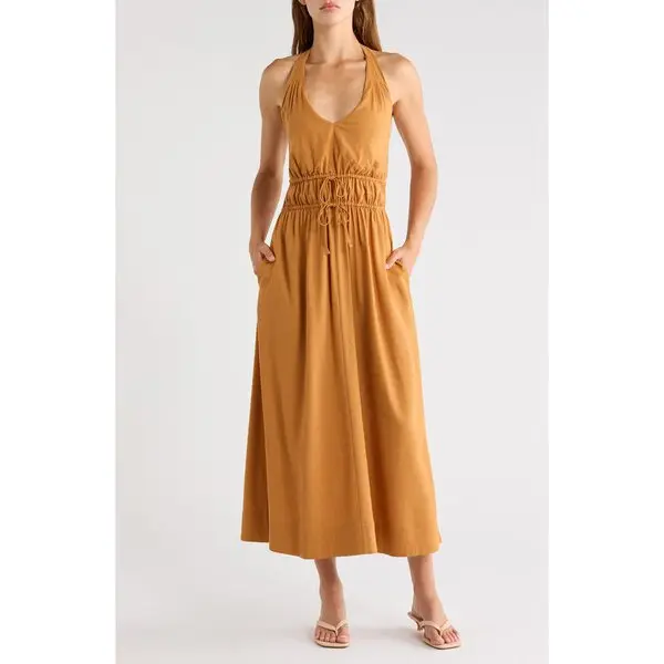 Paige Alysha Halter Midi Dress - Monarch