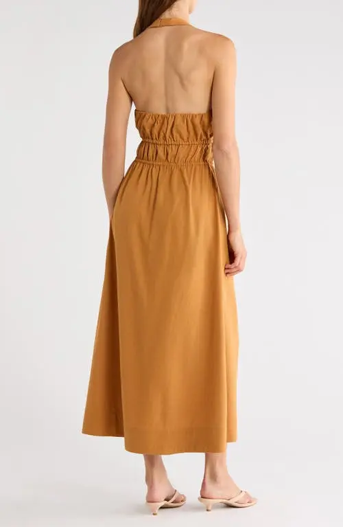 Paige Alysha Halter Midi Dress - Monarch
