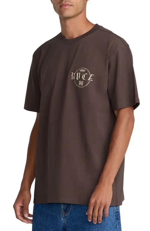 Rvca Dark Link Oversize Cotton Graphic T-shirt