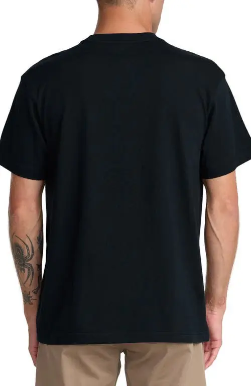 Rvca Icons Cotton Graphic T-shirt - Black