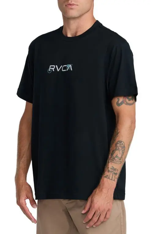 Rvca Icons Cotton Graphic T-shirt - Black