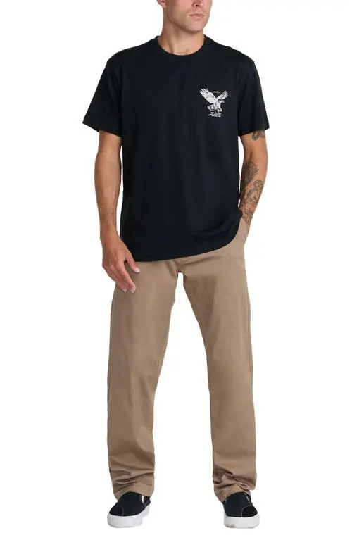 Rvca Soaring Cotton Graphic T-shirt - Black