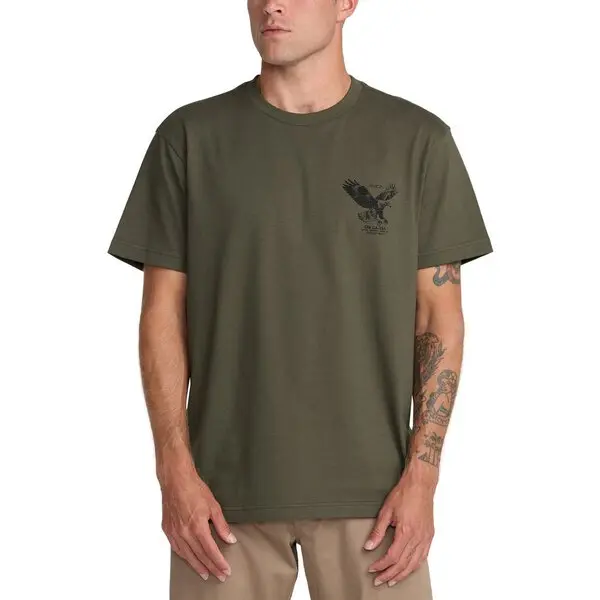 Rvca Soaring Cotton Graphic T-shirt
