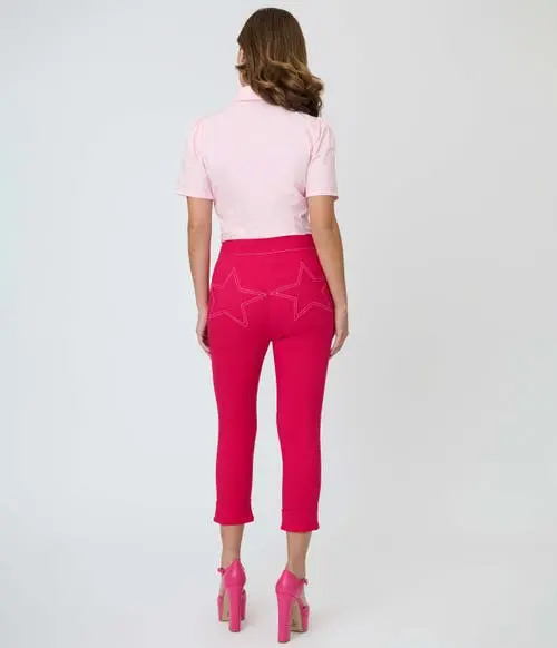 SMAK PARLOUR High-waisted Capri Pants With Shaped Pockets