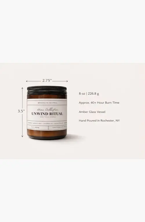 BROOKLYN NEUTRAL Unwind Ritual: Lavender Non-toxic Luxury Candle