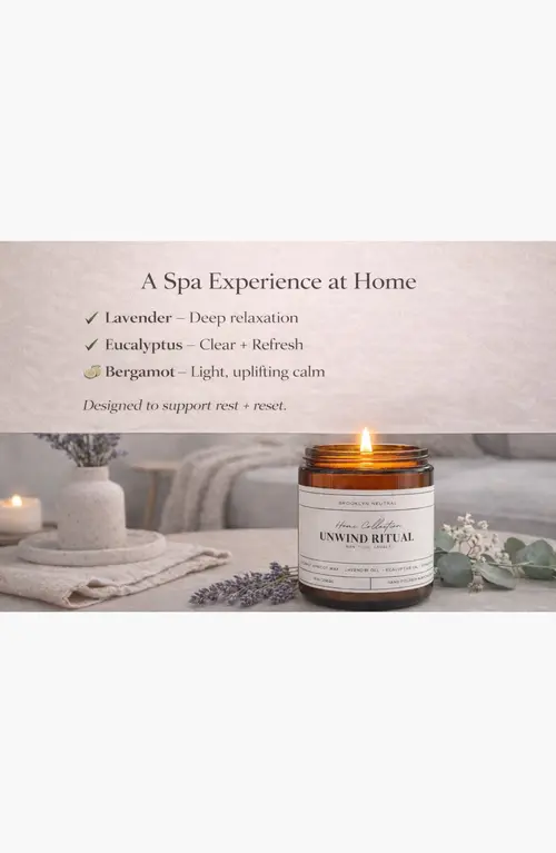 BROOKLYN NEUTRAL Unwind Ritual: Lavender Non-toxic Luxury Candle