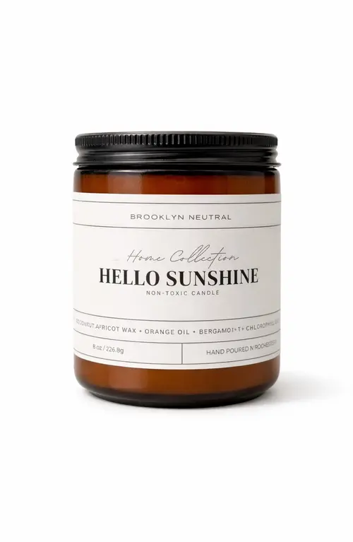 BROOKLYN NEUTRAL Hello Sunshine Citrus Luxury Non-toxic Candle