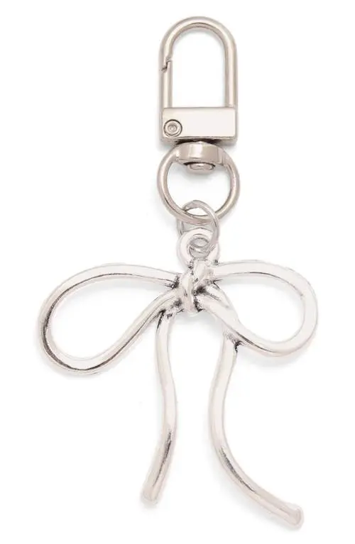 PETIT MOMENTS Cutesy Bow Keychain - Silver