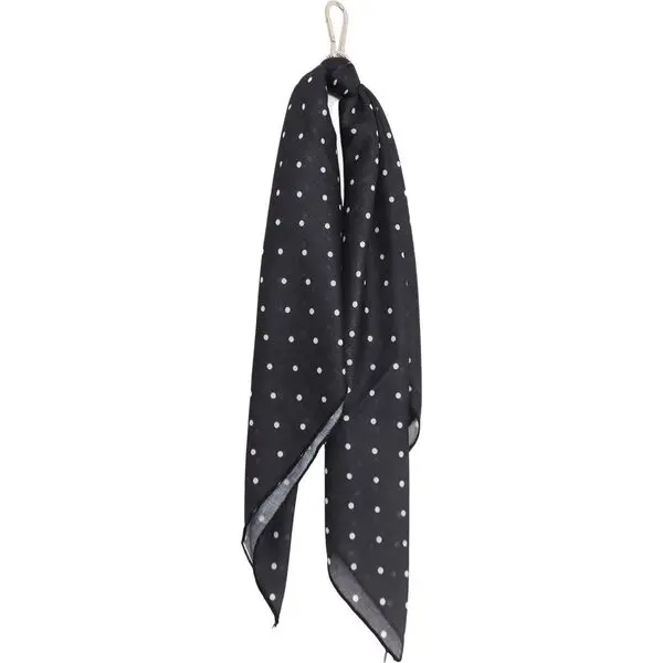 PETIT MOMENTS Polka Dot Scarf Key Chain - Black