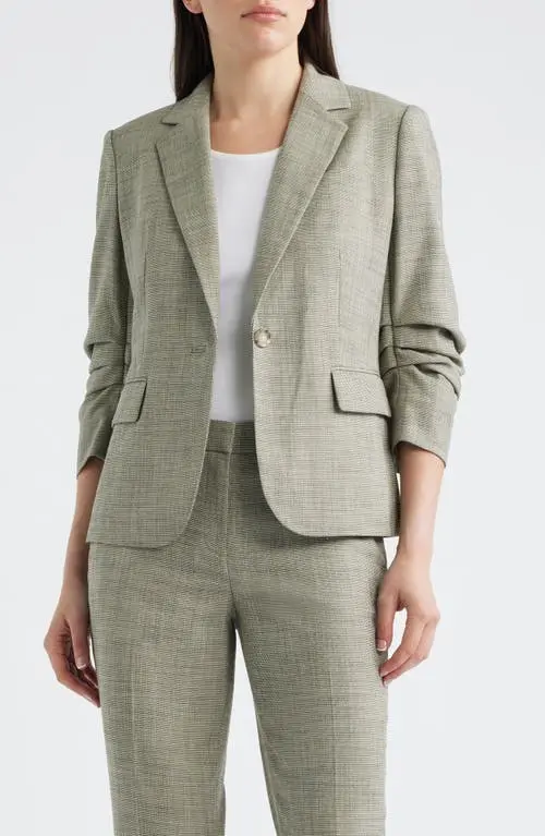 Anne Klein Scrunch Sleeve One-button Blazer
