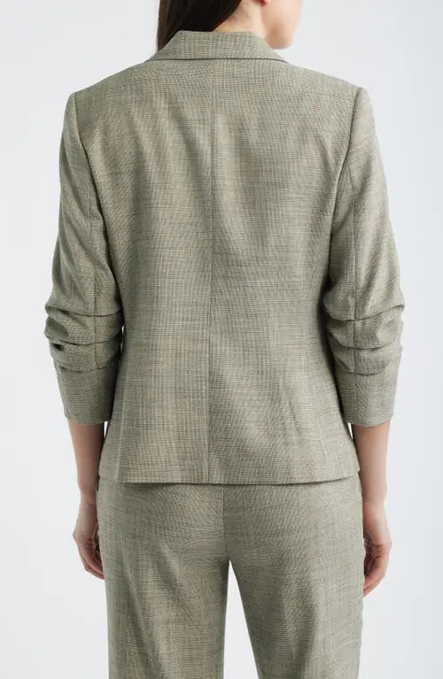 Anne Klein Scrunch Sleeve One-button Blazer