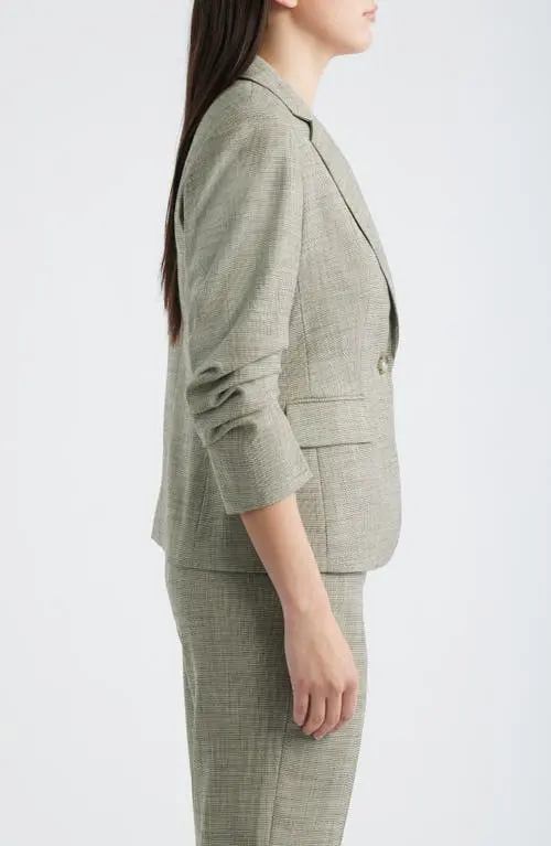 Anne Klein Scrunch Sleeve One-button Blazer