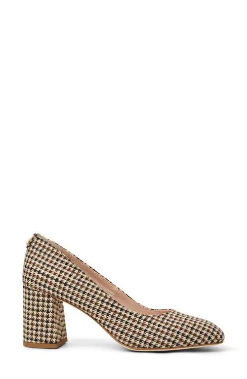 Jack Rogers Lenora Houndstooth Block Heel Pumps