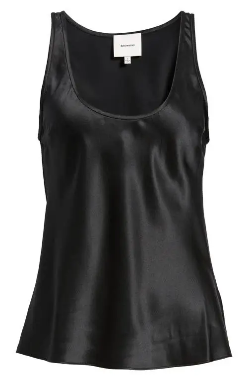 REFORMATION Sleeveless Silk Top - Black
