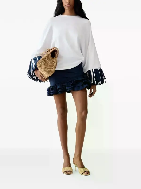 Jacquemus Cabana T-shirt With Fringe Detailing