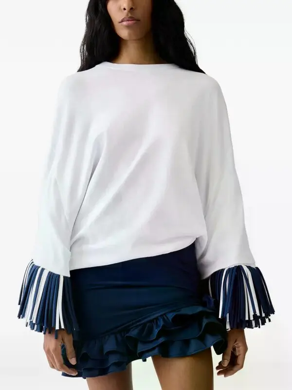 Jacquemus Cabana T-shirt With Fringe Detailing
