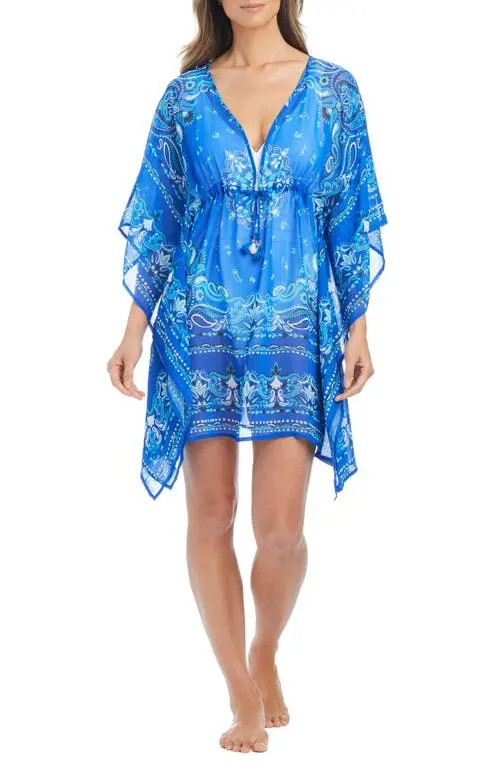 BLEU BY ROD BEATTIE Sheer Cover-up Caftan - Bleu Depths