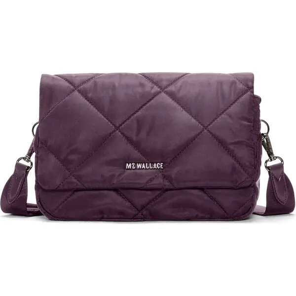 Mz Wallace Madison Flap Quilted Nylon Crossbody Bag