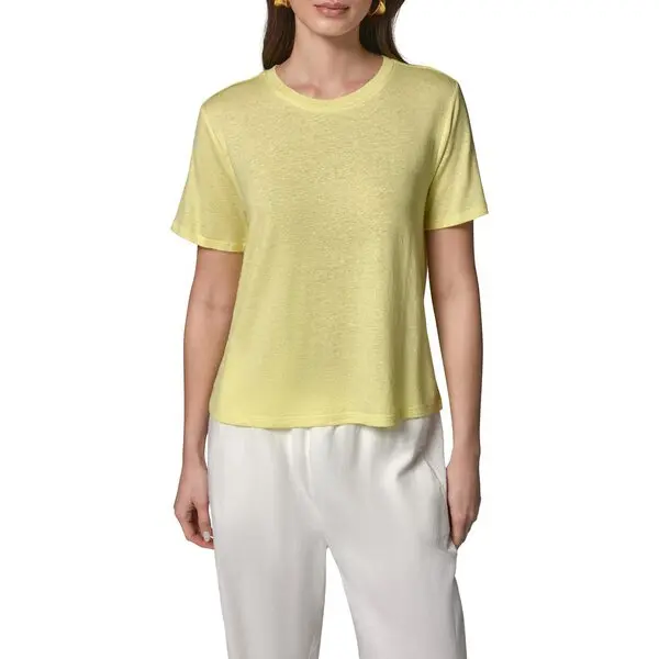 Donna Karan New York Linen Blend T-shirt - Limoncello