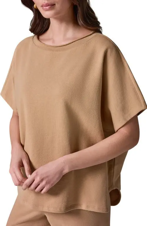 Donna Karan New York Cotton French Terry T-shirt - Fawn