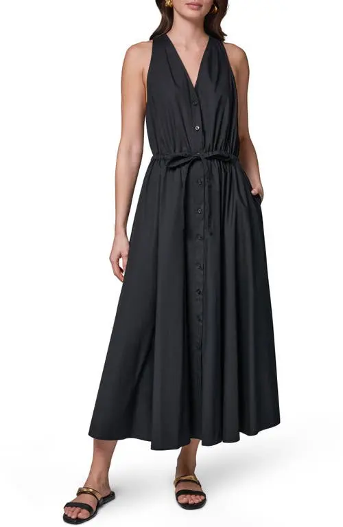 Donna Karan New York Stretch Poplin Button-front Maxi Dress - Black