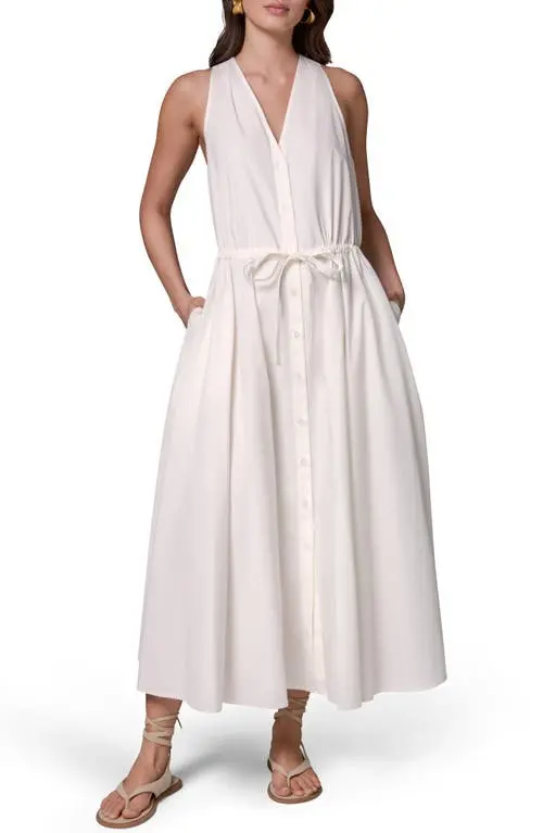 Donna Karan New York Stretch Poplin Button-front Maxi Dress - Cream