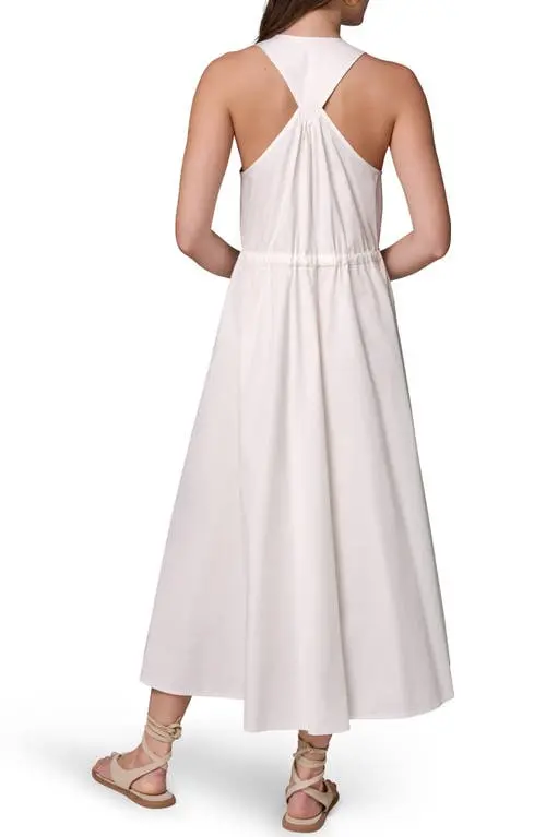 Donna Karan New York Stretch Poplin Button-Front Maxi Dress - Cream |  Editorialist