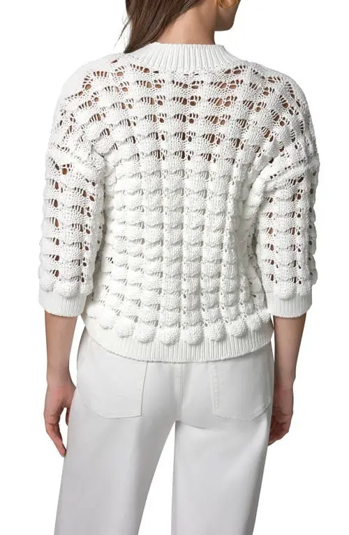 Donna Karan New York Relaxed Fit V-neck Sweater - Cream