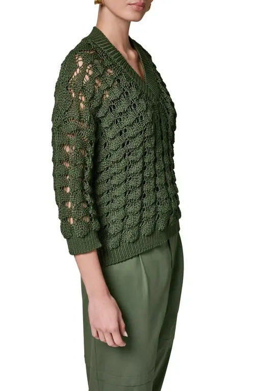 Donna Karan New York Relaxed Fit V-neck Sweater - Verde