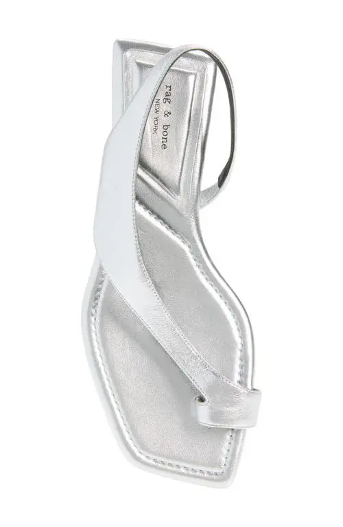 Rag & Bone Liv Flat Sandal - Silver