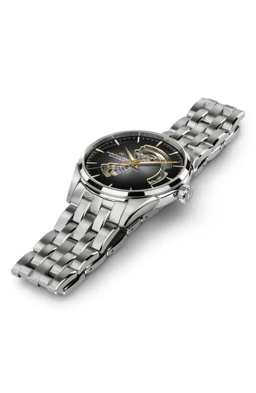 Hamilton Jazzmaster Open Heart Bracelet Watch - Black
