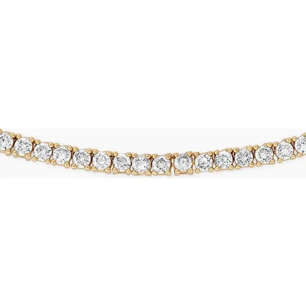 Alexa Leigh 14k Gold Filled Cz Crystal Tennis Necklace - Yellow Gold