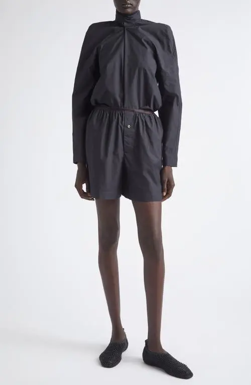 LEMAIRE Ascot Cotton & Silk Top - Squid Ink