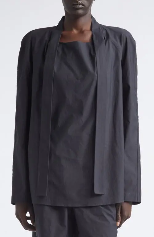 LEMAIRE Ascot Cotton & Silk Top - Squid Ink