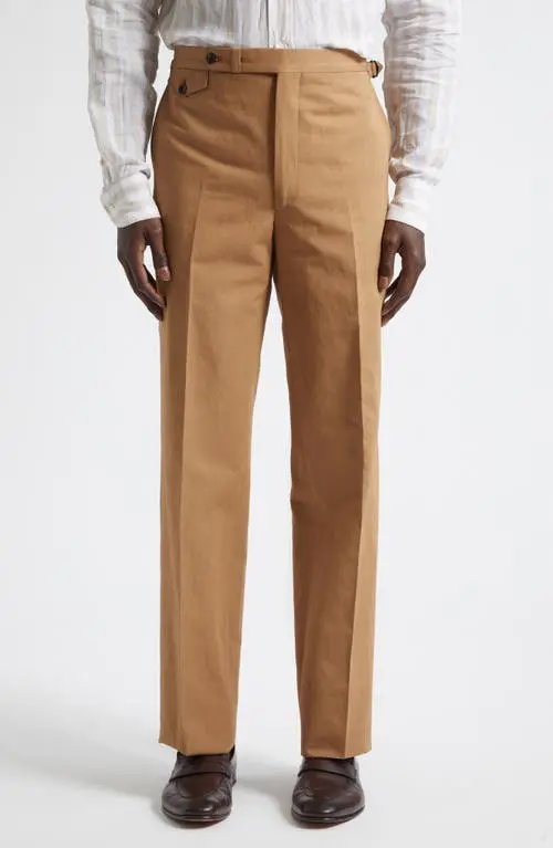 J. MUESER Waverly Tapered Sueded Cotton & Linen Suit