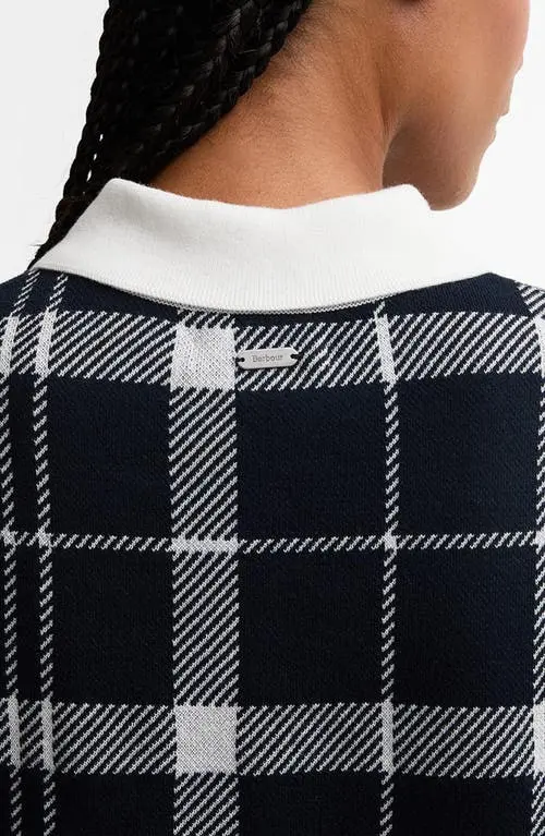 Barbour Allerdale Plaid Sleeveless Knit Polo Sweater