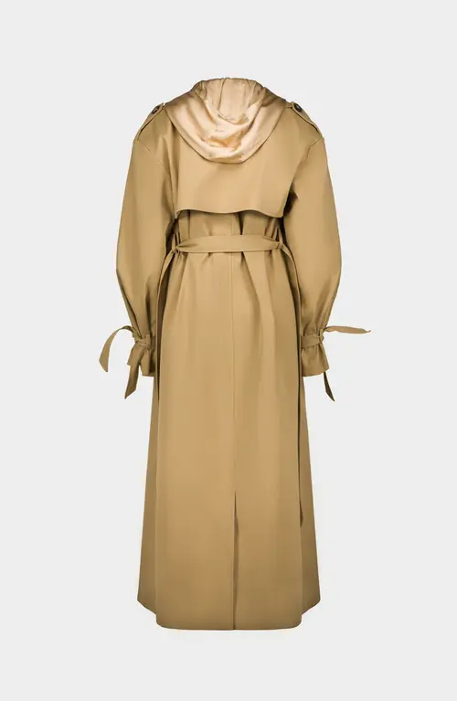 SAEMDI Aurora Trench Coat With Silky Scarf