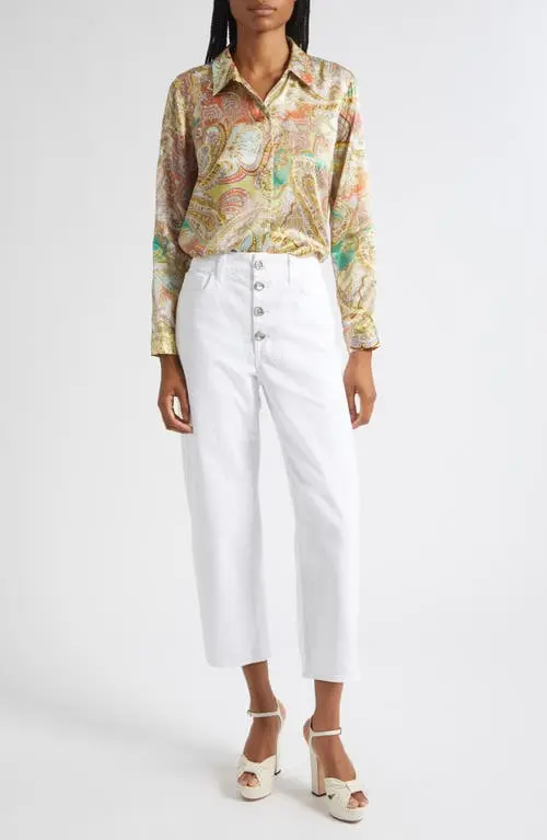 L'Agence Liora High Waist Crop Stovepipe Jeans
