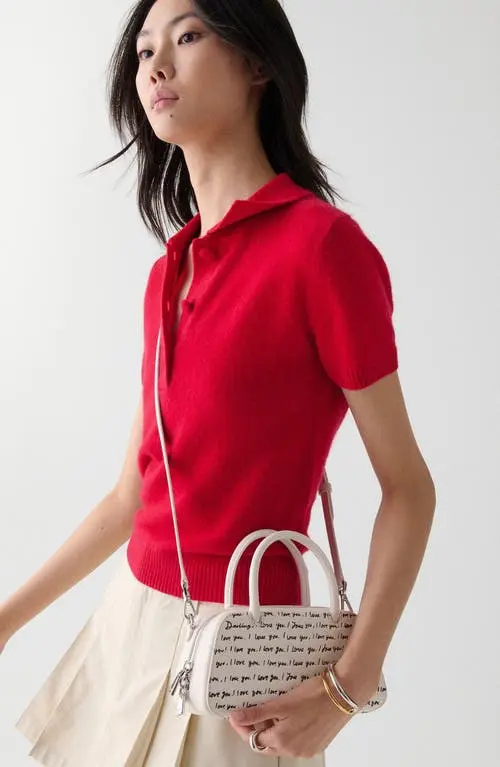 Kate Spade New York Grace Script Embossed Leather Satchel