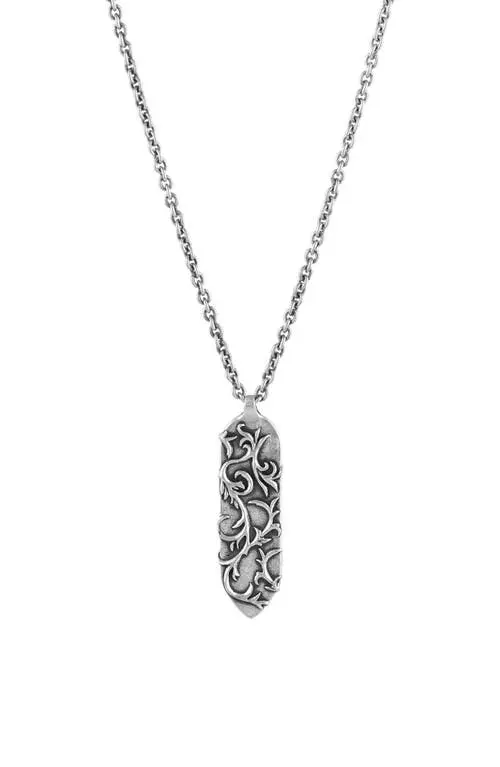 John Varvatos Sterling Gothic Pendant Necklace - Silver
