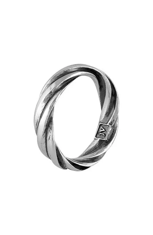 John Varvatos Sterling Twist Band Ring - Silver