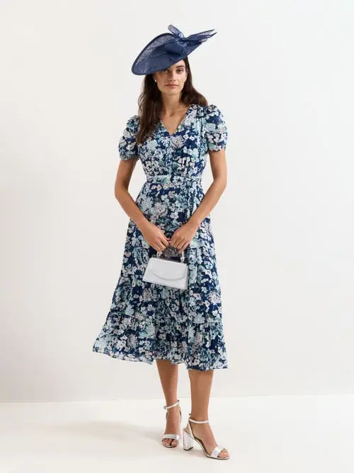 PHASE EIGHT Azalea Floral Midi Dress