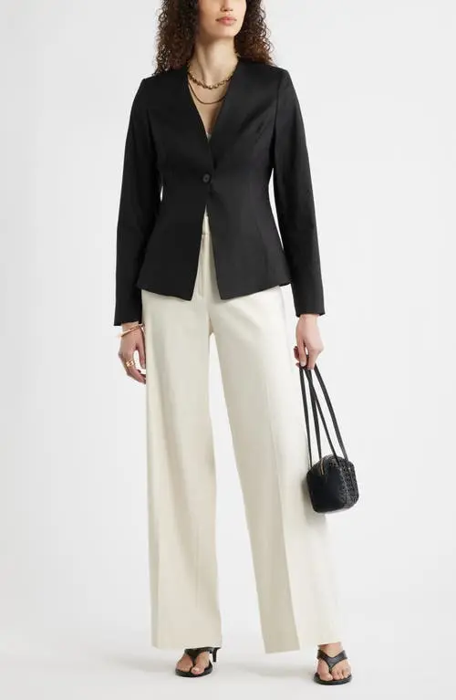Nordstrom Linen Blend One-button Blazer