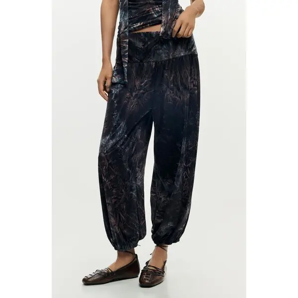 Desigual Woven Balloon Pants With Tie-dye Pattern