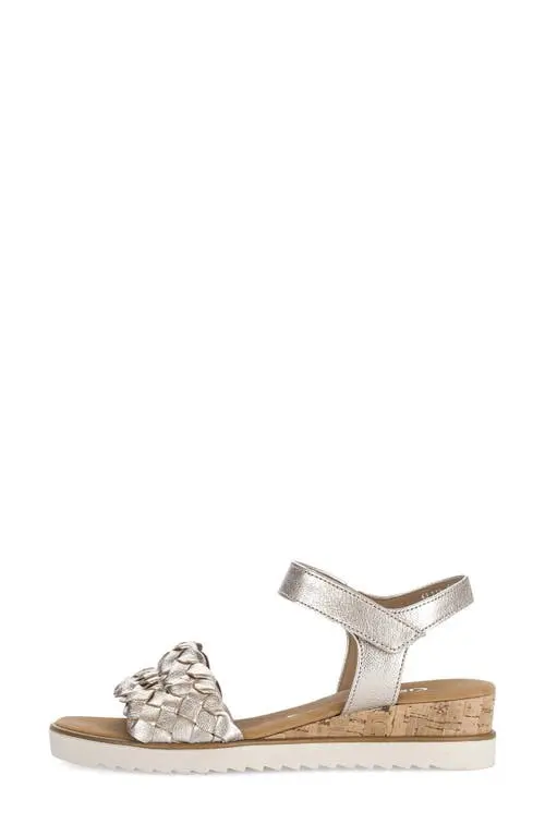 Gabor Wedge Sandals With Adjustable Ankle Strap