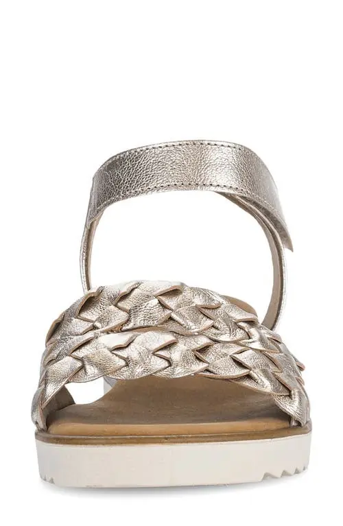 Gabor Wedge Sandals With Adjustable Ankle Strap