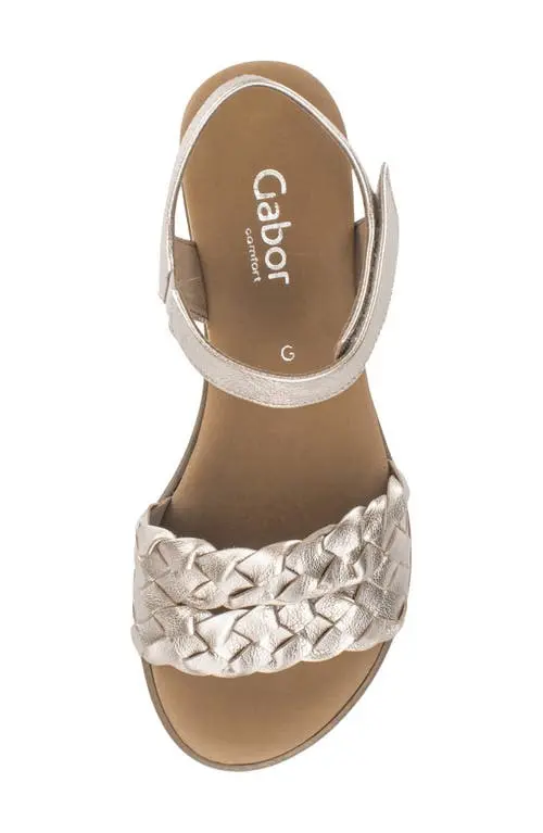 Gabor Wedge Sandals With Adjustable Ankle Strap