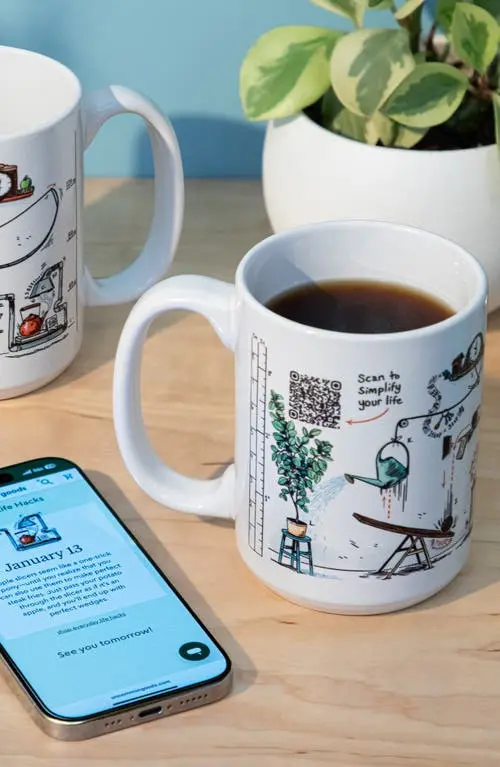 UNCOMMON GOODS Daily Life Hack Interactive Qr Mug - Multi