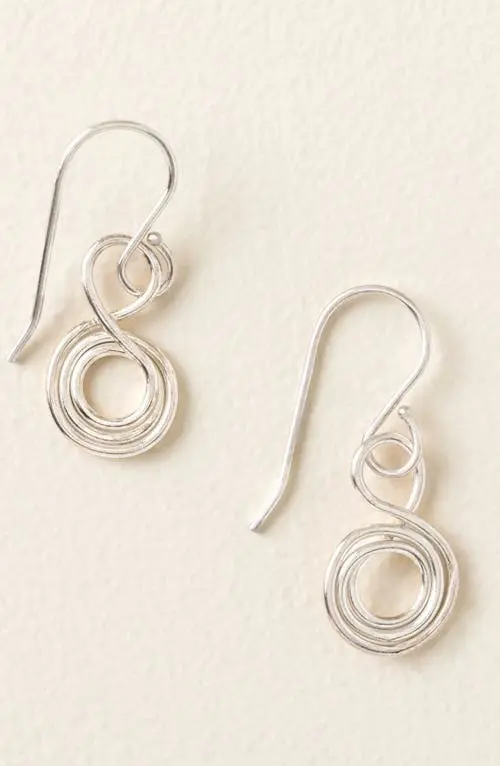 UNCOMMON GOODS Sculptural Sterling Wire Gratitude Earrings