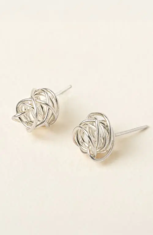 UNCOMMON GOODS Winding Road Sterling Stud Earrings - Silver